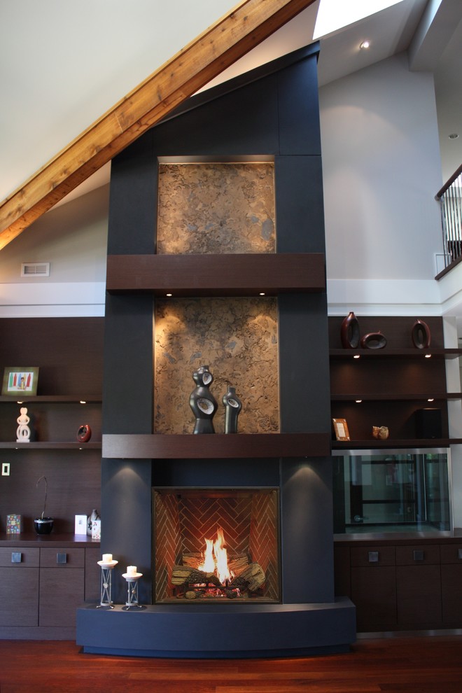 Fireplaces - Transitional - Living Room - Vancouver - by Lyonstone ...