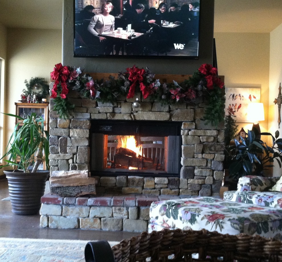 Fireplaces - Rustic - Living Room - Oklahoma City - by MINICK MATERIALS ...