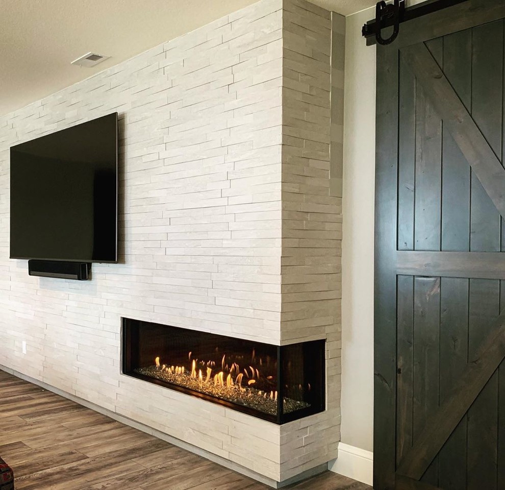 Flare Right Corner Fireplace - Contemporain - Salon - par ...