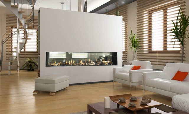 Flare See Through – Modern Linear Fireplaces - Moderne - Salon - Autres ...