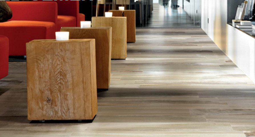Florim USA Stained Cement Porcelain Wood Look Tile Taupe - Contemporary ...