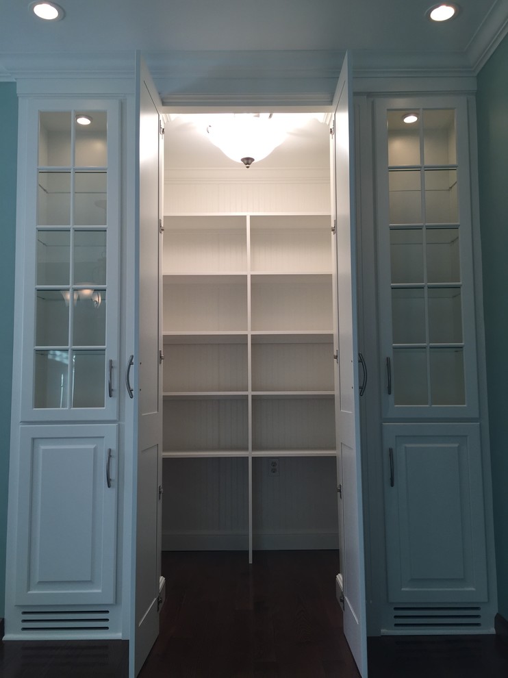 Flush-mounted Dining Room Breakfront with Pantry. - Traditional ...