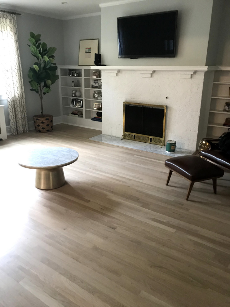 FOREST HILLS: WHITE OAK HERRINGBONE & STRIP INSTALLED & FINISHED W ...