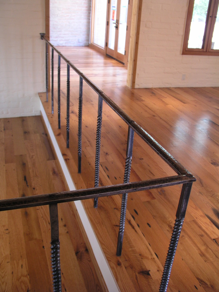 Forged Railing with Twisted Ballusters - Traditional - Living Room ...