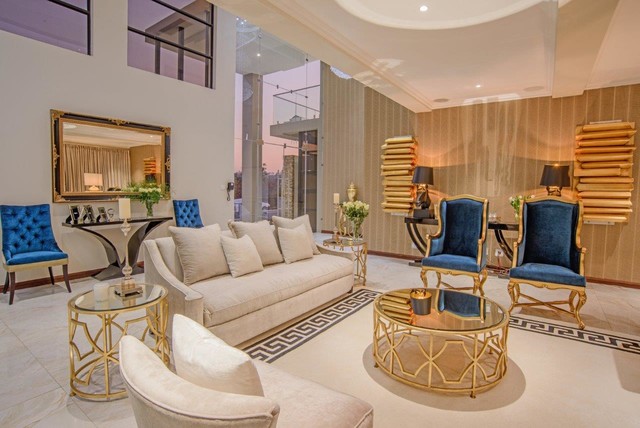 Formal Living Rooms In Gold Buy Homeydesign Hendra 3 Pieces