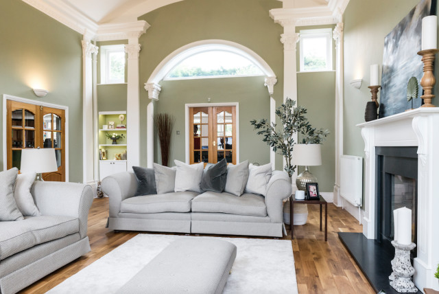 Formal Living Room with High Ceiling and Period Features - Classique ...