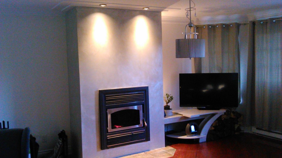 Foyer de cheminée - Modern - Living Room - Montreal - by Sica créateur ...