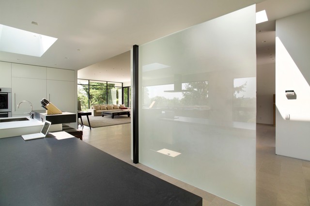 Frameless Glass Walls & Partitions - Contemporary - Living Room - New ...