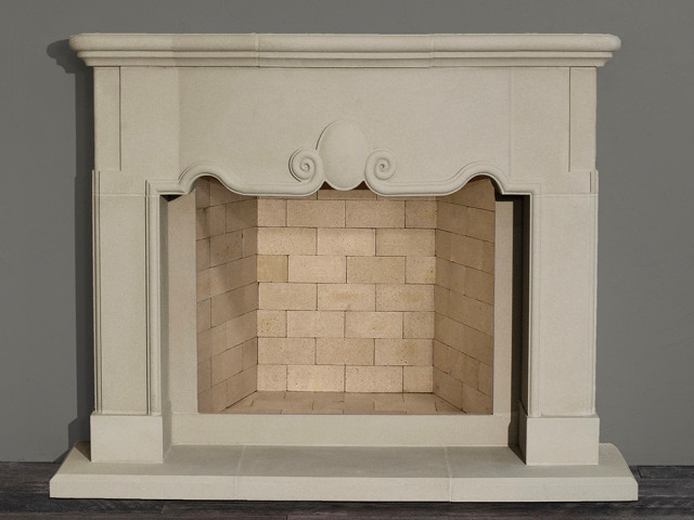 French Fireplace Mantel Styles - Mediterranean - Living Room - Oklahoma ...