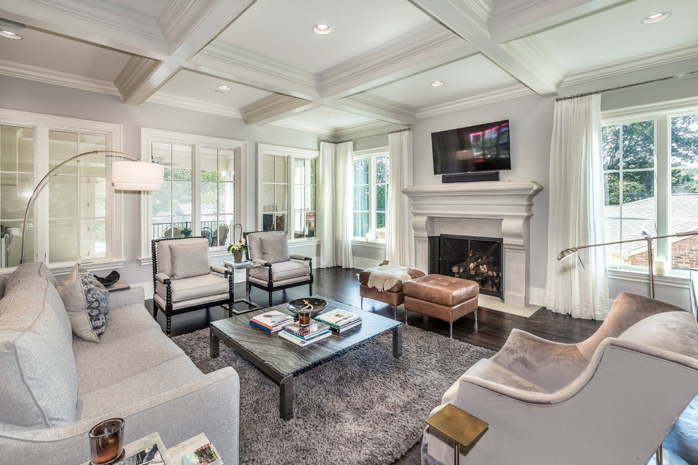 French Flare - Transitional - Living Room - Other - by Skowron Interior ...