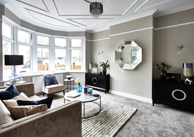 Front Room with ceiling feature - Contemporary - Living Room - London ...