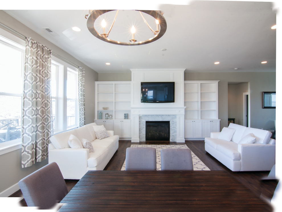 Gale-Rew Custom Home/Gleave - Transitional - Living Room - Seattle - by ...