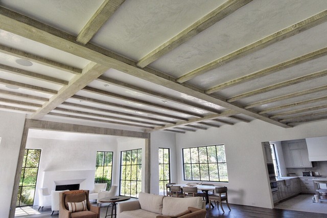 Garmon Rd Venetian Plaster and Lime Washed Beams - Transitional ...