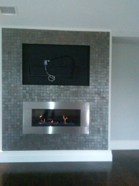 Gas direct vent fireplace - Contemporary - Living Room - New York - by ...