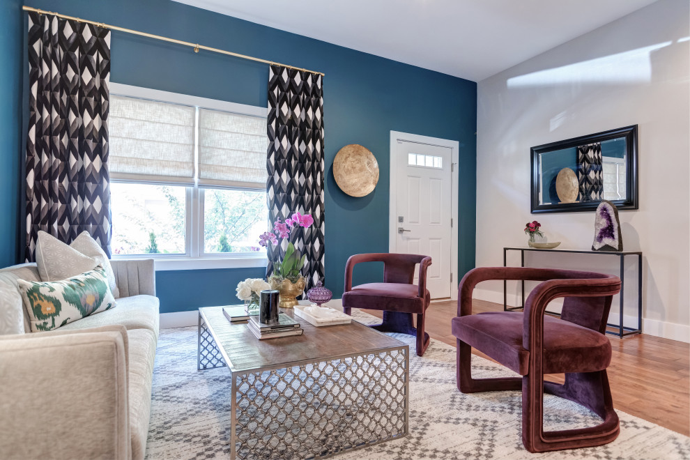 Gem Tone Living room with Amethyst accent - Modern - Living Room ...