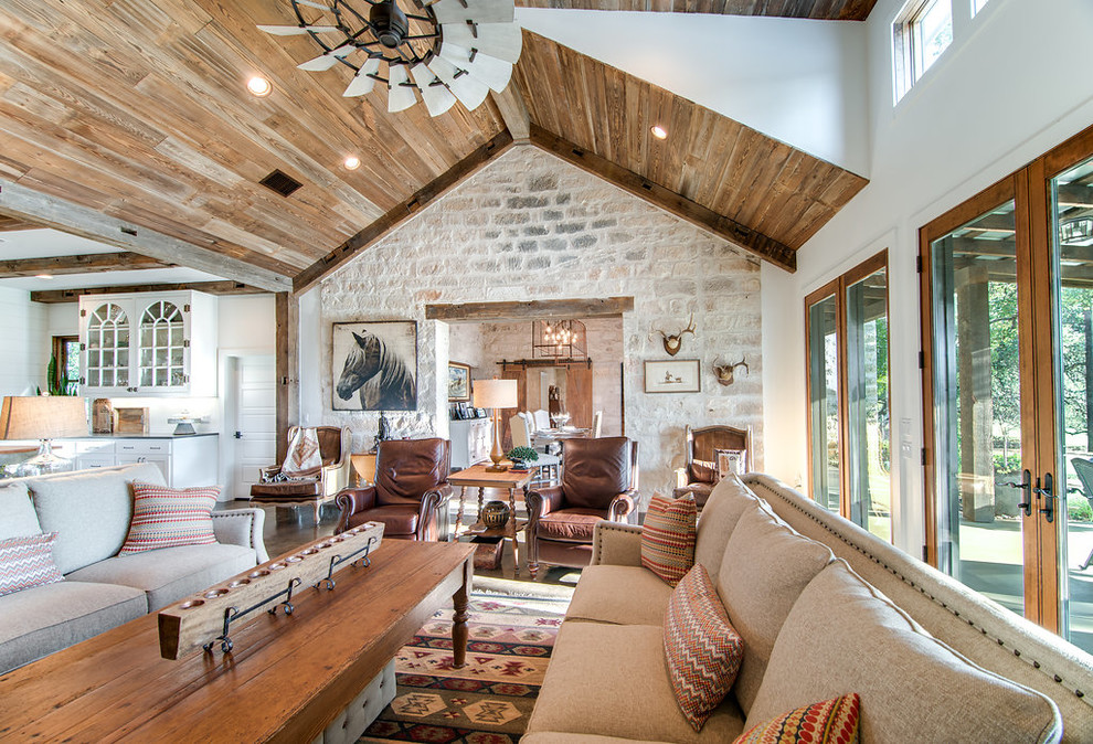 German Farmhouse Restoration - Living Room - Austin - by Lemburg House ...
