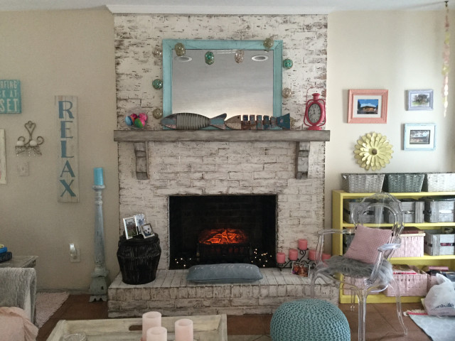 German Smear Fireplace - Living Room - Other | Houzz