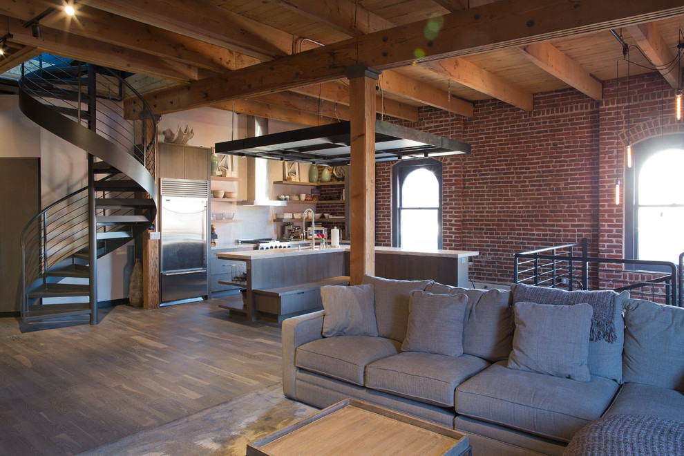 Gibson Loft - Industrial - Living Room - Denver - by Raw Creative | Houzz