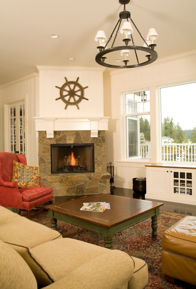 Gig Harbor Custom Home #1 - Traditional - Living Room - Seattle - by ...