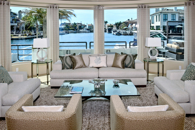 Gilbert Island Waterfront - Tropisch - Wohnbereich - Orange County ...