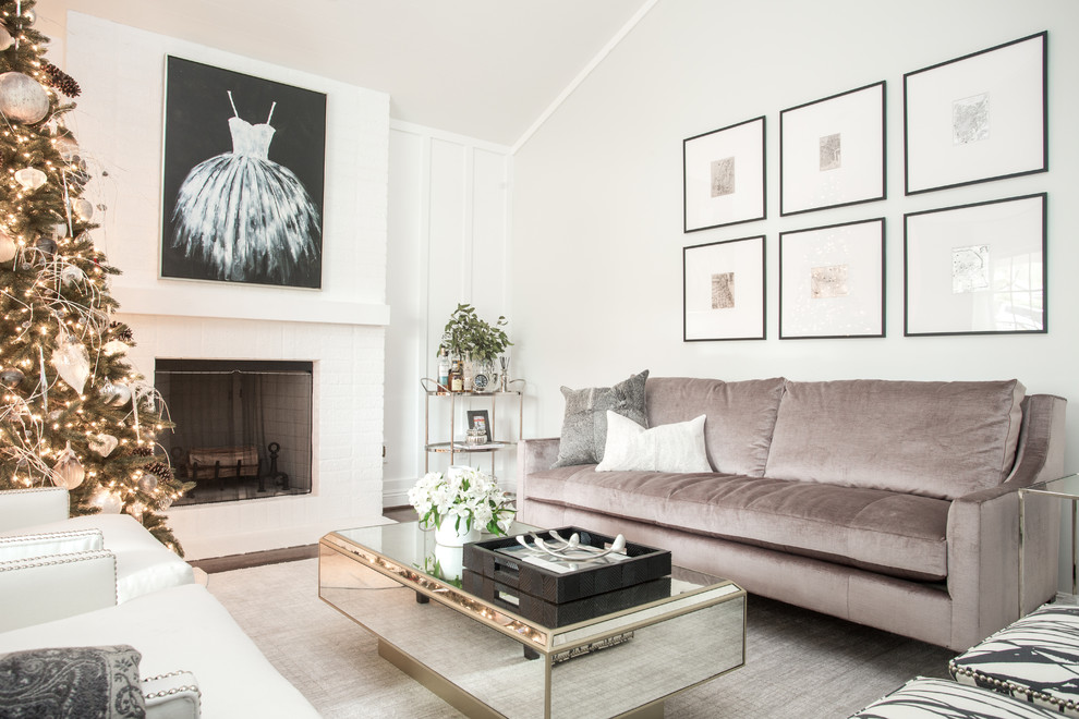 Glam Living Room - Transitional - Living Room - Other - by Amy Peltier ...