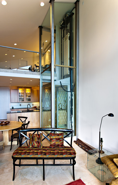 Glass Home Elevator - Contemporary - Living Room - San Francisco - by ...