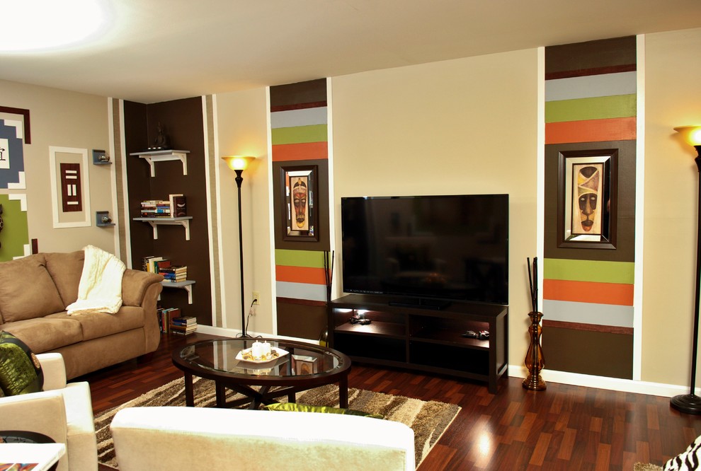 Global Inspired Living Room - Contemporary - Living Room - Philadelphia ...