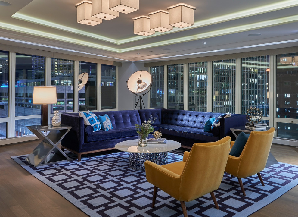 Gold Coast High Rise Condo Renovation - Contemporary - Living Room ...