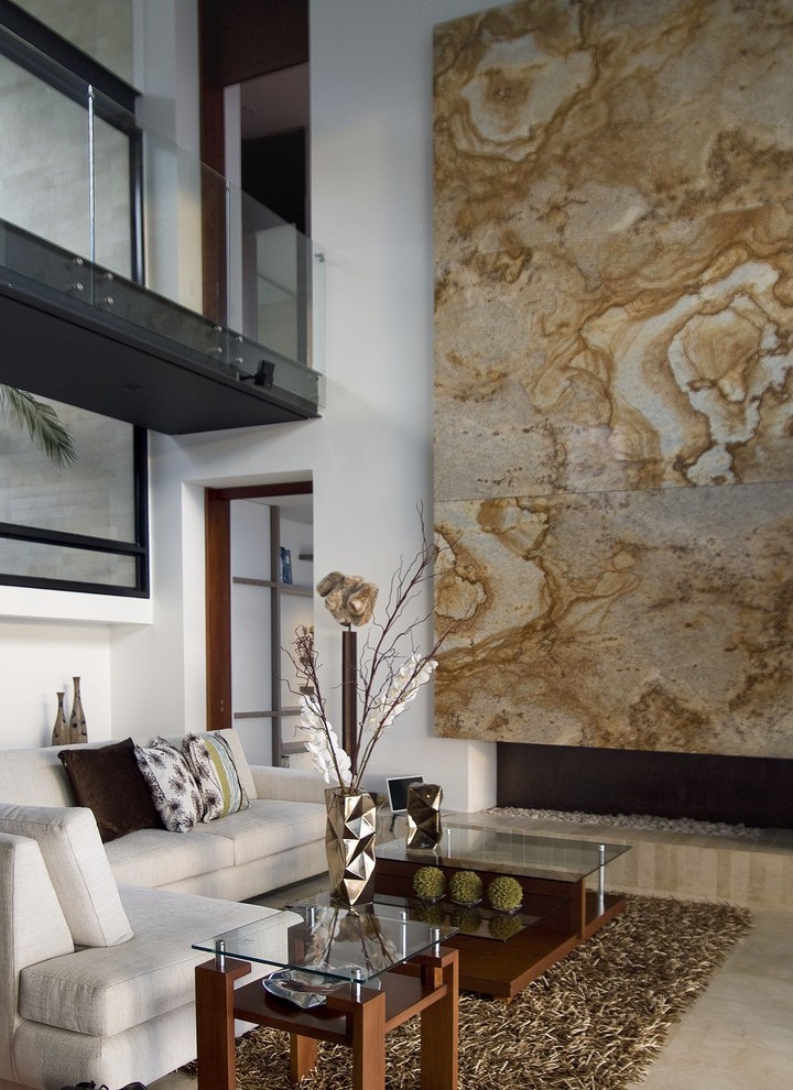 Golden Crystal Granite - Contemporary - Living Room - Miami - by Marble ...