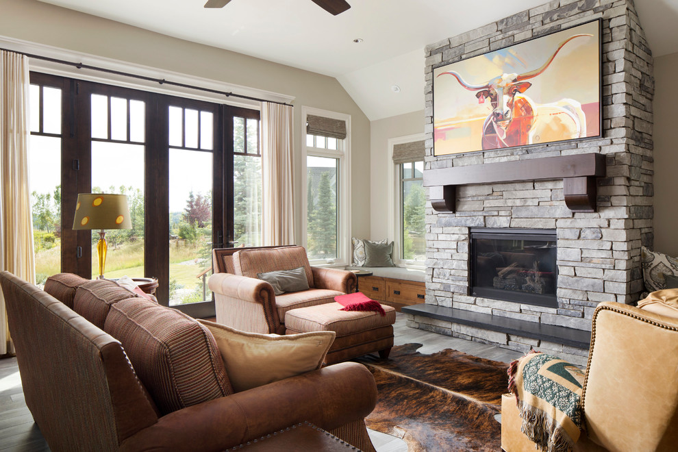 Grandview Place - Rustic - Living Room - Calgary - by Grandscape Homes ...