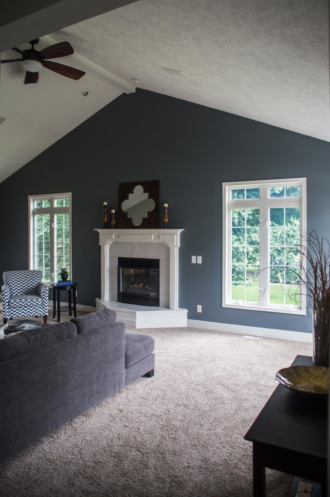 Grandville Two-Story Traditional Remodel & Stage - Traditional - Living Room - Grand Rapids - by ...