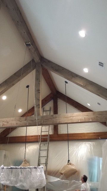 Grapevine Cedar Trusses - Rustic - Living Room - Dallas - by HoldenArt ...