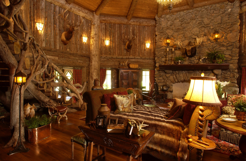 Great Room - Rustic - Living Room - Minneapolis - by Gabberts Design ...