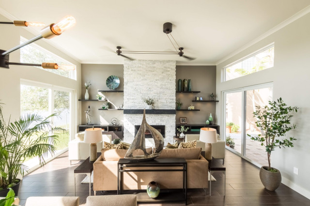 Great Room Redesign - Transitional - Living Room - Miami - by Adaptive ...