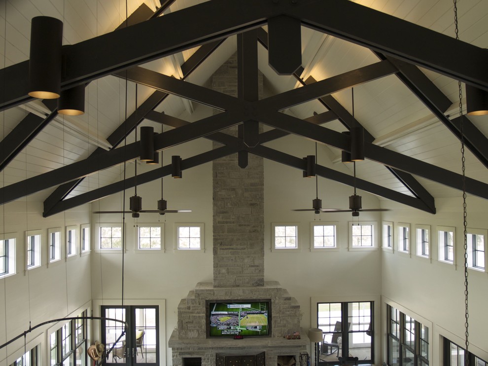GreatRoom Trusses - Eclectic - Living Room - Austin - by Heimsath ...