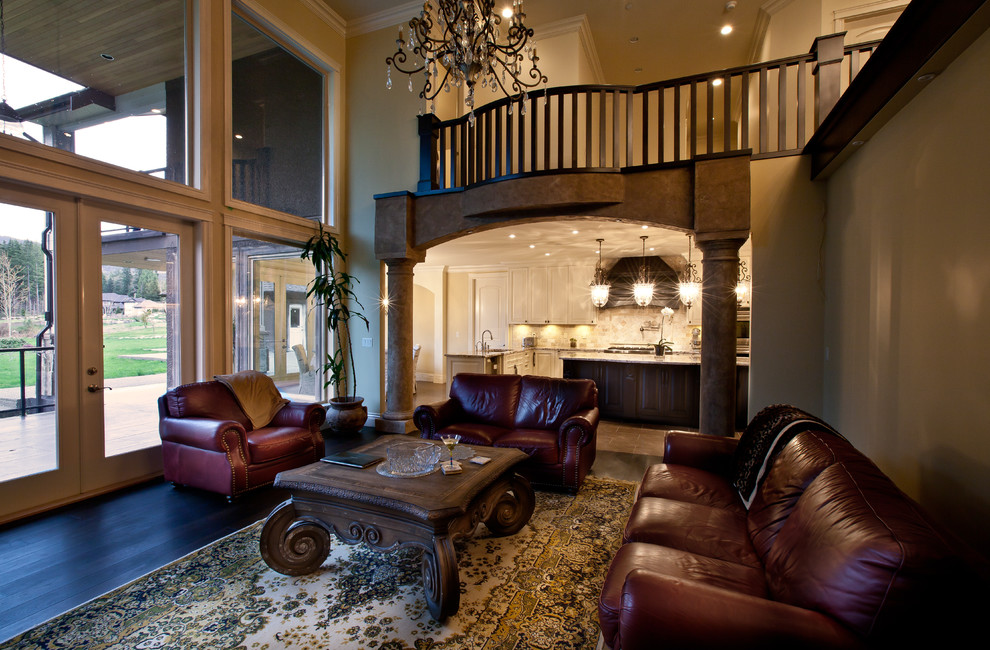 Greek Columns Open Concept - Traditional - Living Room - Vancouver - by ...