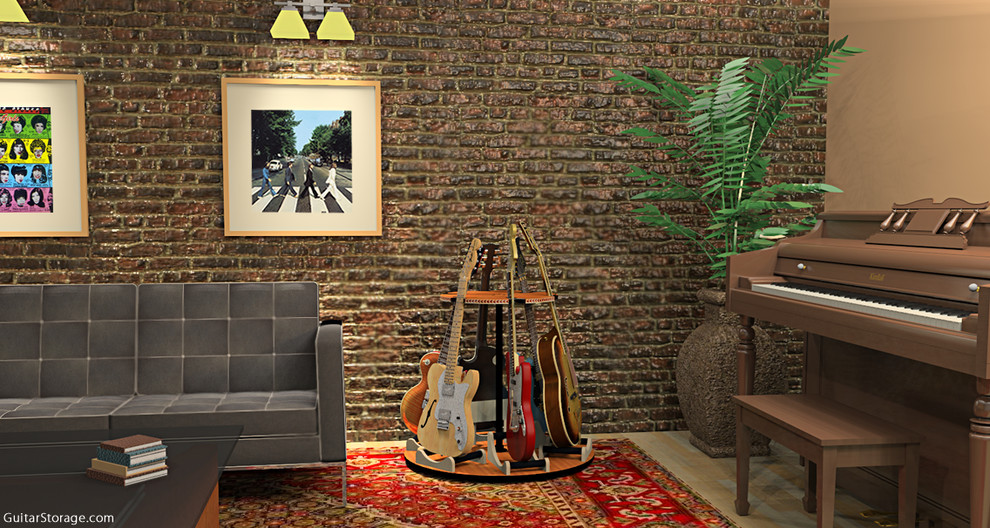 Guitar Stand in Music Room - Eclectic - Living Room - Philadelphia - by ...