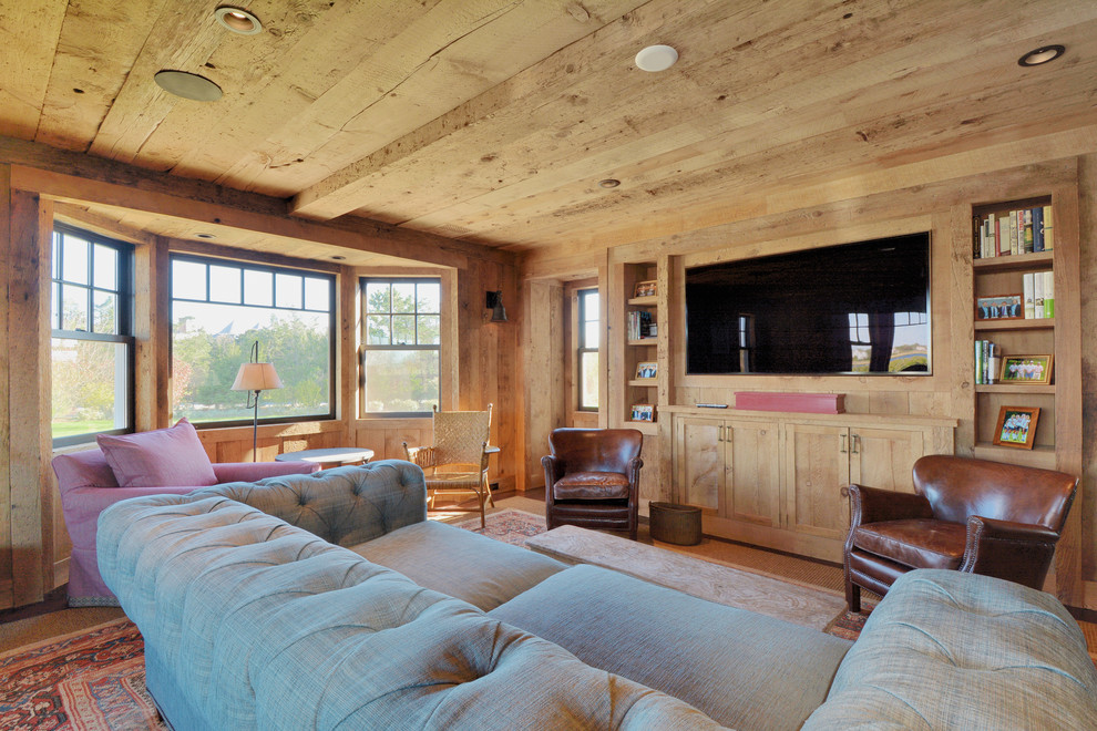 Hamptons Rustic Den - Rustic - Living Room - New York - by Hamptons ...