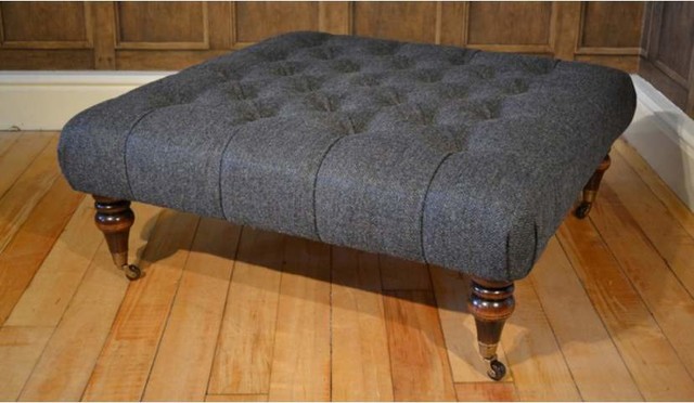 Harris Tweed Orkney Footstool - Traditional - Bedroom - Surrey - by ...