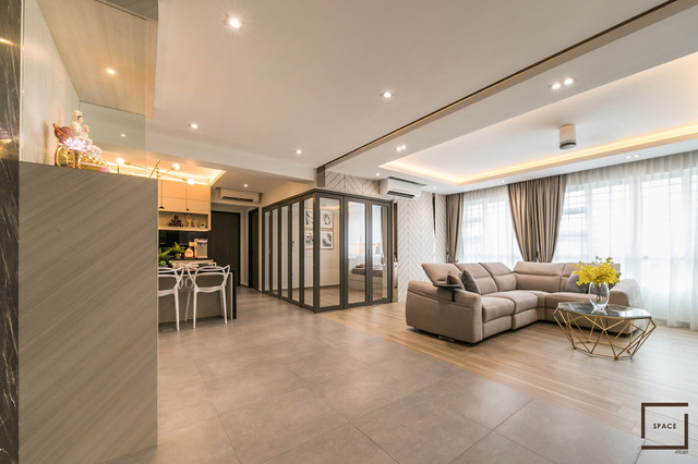 HDB BTO 5-ROOM SUMANG LANE - Contemporary - Living Room - Singapore ...