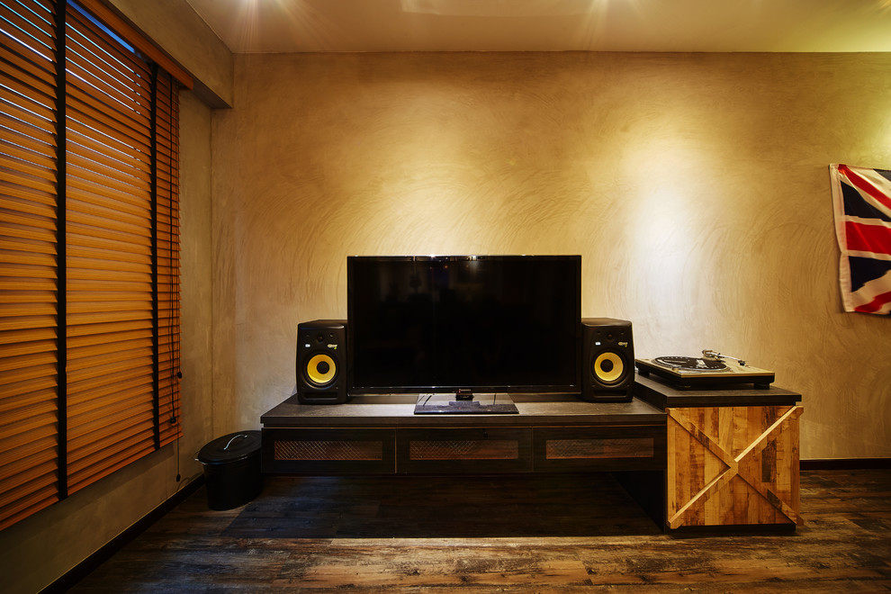 HDB Interior at Pasir Ris, Singapore - Industrial - Living Room ...