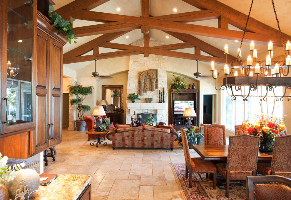 Heavy Timber Trusses - Traditional - Living Room - Austin - by Texas ...