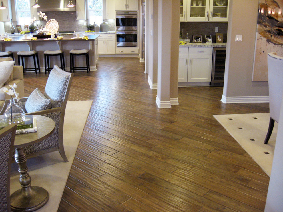 Hevea Antico Stonehenge Distressed Engineered Wood Floor - Contemporary ...