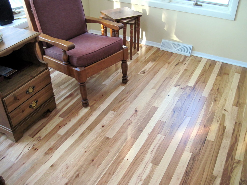 Hickory Wood Flooring - Rustic - Living Room - Other - by Woodstock ...