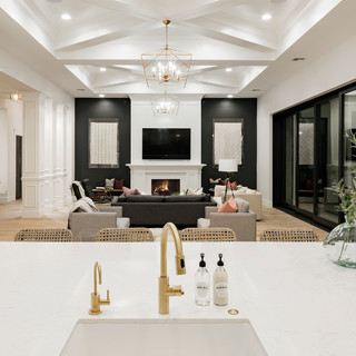 High Contrast Luxury Home - Transitional - Living Room - Phoenix - by ...