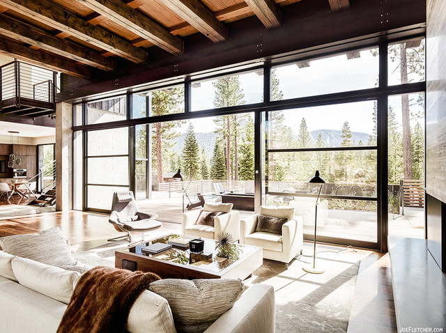 high level of windows - Contemporain - Salon - Los Angeles - par Sivan ...