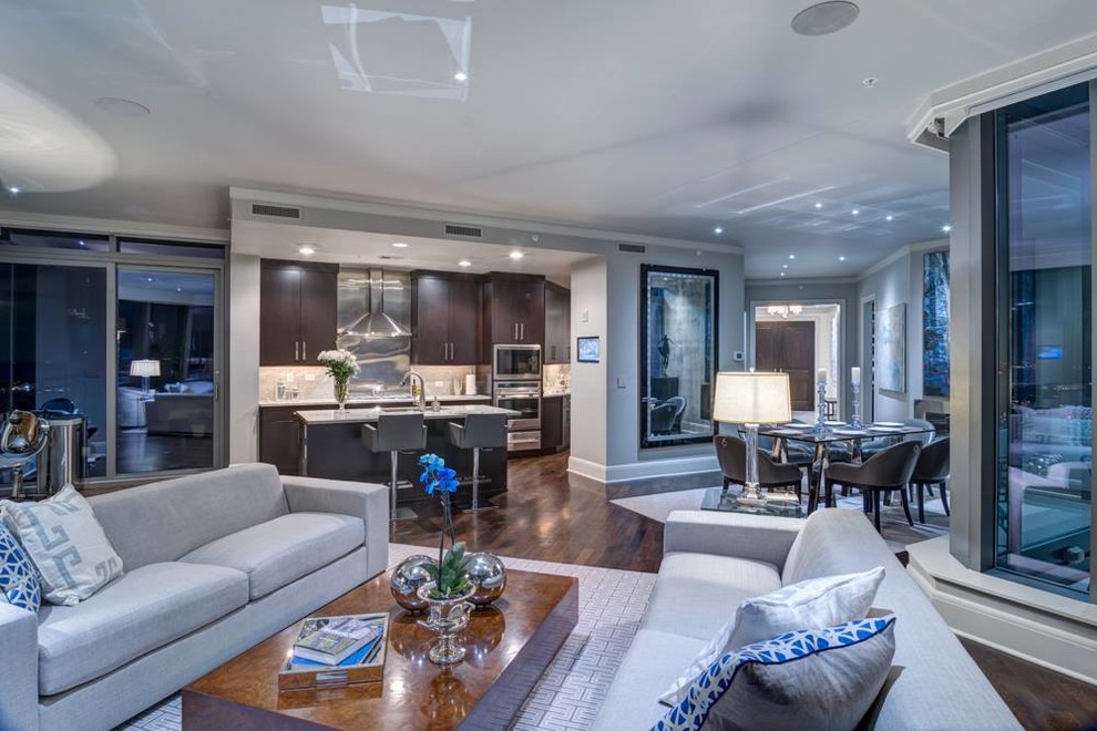 High Rise Full Remodel - Transitional - Living Room - Atlanta - by ...