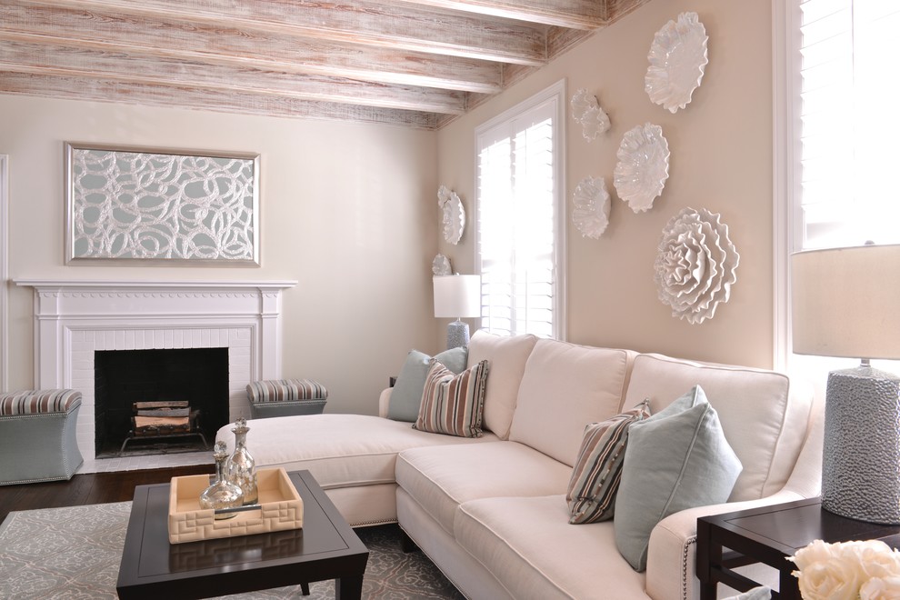 Highland Park Gray Transitional Home - Transitional - Living Room ...