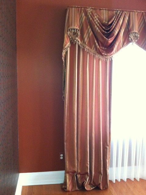 Hillsborough Drapery Treatments - Traditional - Living Room - New York ...