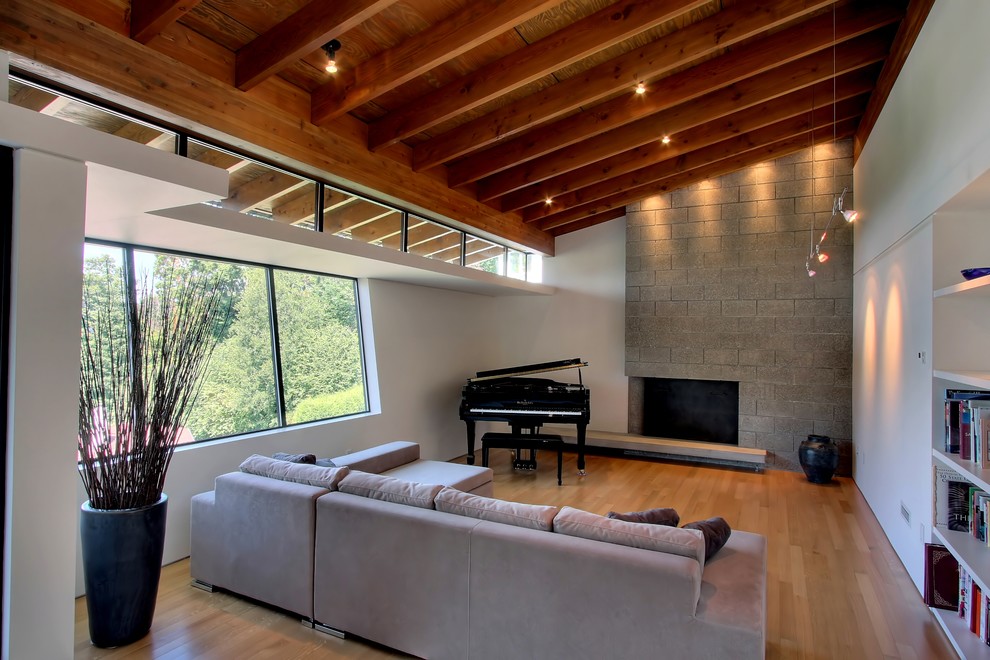 Hillside house - living room - Modern - Living Room - Seattle - by Renzo J Nakata Architects | Houzz